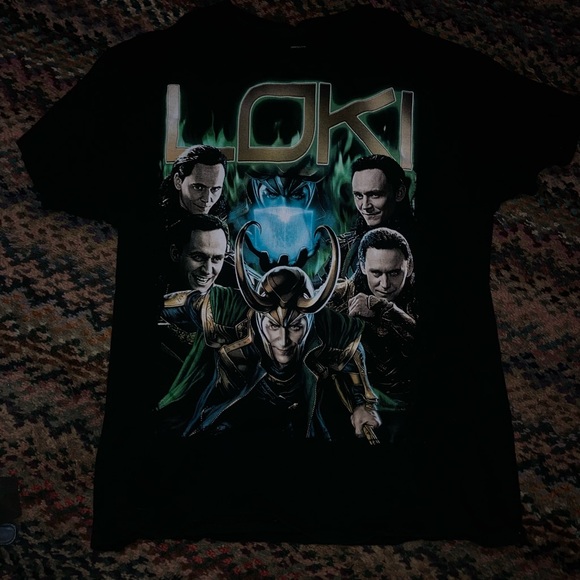 Marvel | Shirts | Marvel Black Loki Graphic Tee | Poshmark